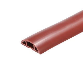 Floor Cord Cover Cable Protectors 0.4" W x 0.28" H, Red Self Adhesive ...