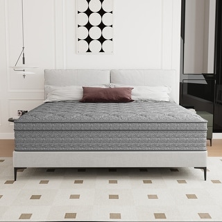 12 Inch Grey Memory Foam Hybrid Mattresses in a Box - Bed Bath & Beyond ...