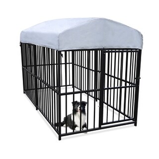 7.8'x4'x5' Outdoor Large Wrought Iron Kennel Enclosure - Multi - Bed ...
