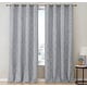 HLC.me Lattice Flocked 100% Complete Blackout Thermal Insulated Window Curtain Grommet Panels ...