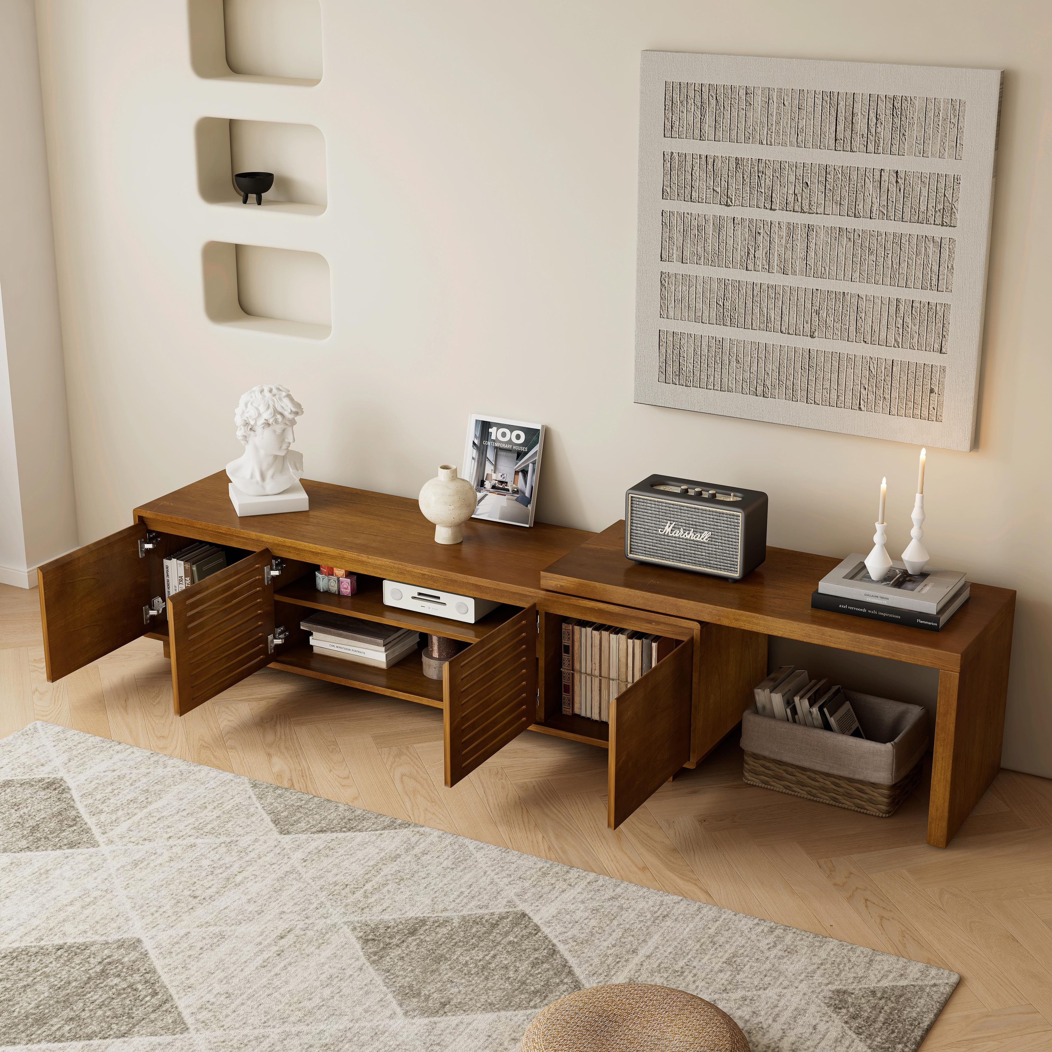 Tv unit with computer table store