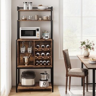 Bakers Rack with Power Outlets,5 Tier Microwave Oven Stand - Bed Bath ...