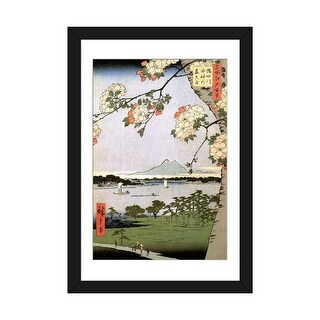 iCanvas "Sumidagawa Suijin no mori Massaki (Suijin Shrine and Massaki ...