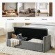 Franco Modern Upholstered Storage Bench with Two Throw Pillows - Bed ...