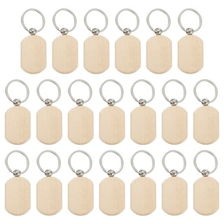 Wood Keychain Blanks, Rectangle Wooden Keychain Wood Engraving Blanks ...