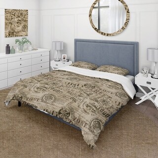 Designart 'Grunge Military Badges' Bohemian & Eclectic Duvet Cover Set ...