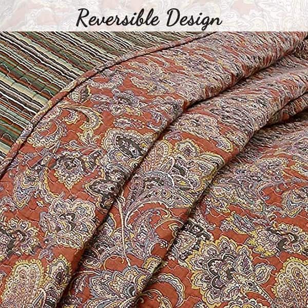 Copper Grove Chiddingfold Spice Paisley 3-piece Quilt Bedding Set - Bed ...
