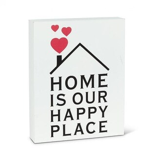 Home Is Our Happy Place Block Sign - Bed Bath & Beyond - 40042826