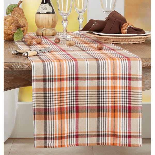 Multi-Color Table Runner With Plaid Design - Bed Bath & Beyond - 34648528