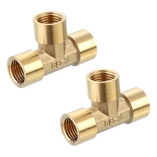 Brass Tee Pipe Fitting, T-Connector Fitting Coupler for Gas Transport ...