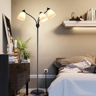 Simple Design 3-Light Tree Floor Lamp Living Room Bedroom Lighting - 3 ...