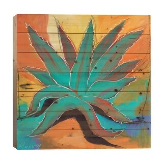 Rainbow Agave Print On Wood by Kristin Harvey - Multi-Color - Bed Bath ...