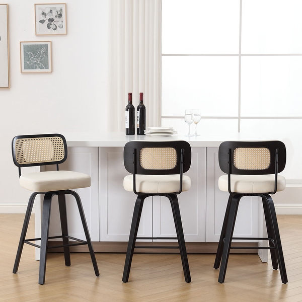 26 29 Swivel Counter Bar Stools with Black Bentwood Legs On Sale Bed Bath Beyond 41418747