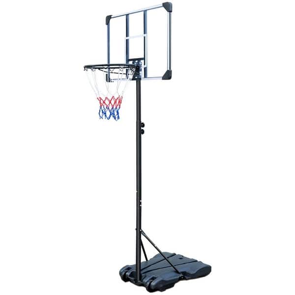 Portable Basketball Hoop Backboard System Stand Height Adjustable 5.4ft ...