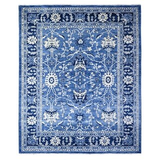 Loyal Blue, Peshawar All Over Mahal Design, Hand Knotted, Vegetable ...