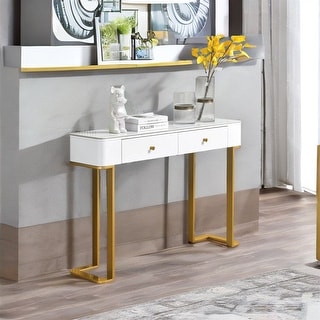 Console Table w/ Storing Space,Exquisite Shape Design,Adjustable Foot ...