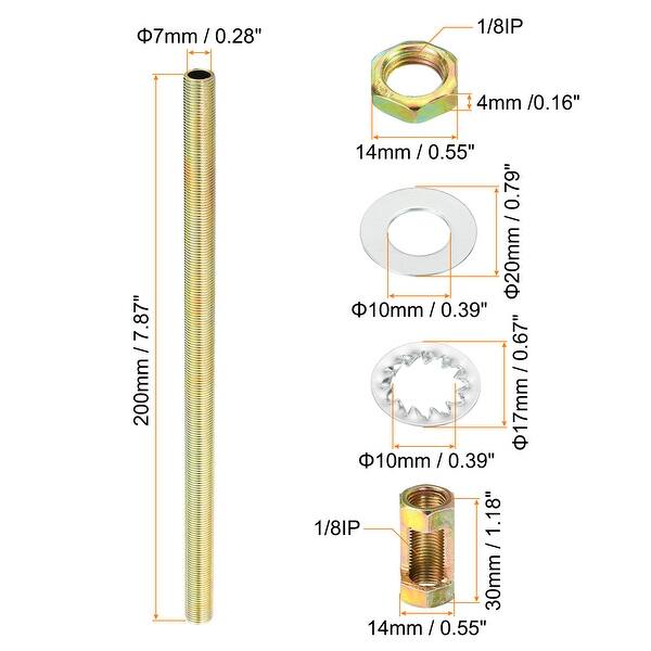 1/8IP Thread Lamp Pipe Kit Nuts Washers Fastener Assortment Hardware ...