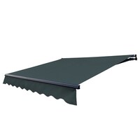 ALEKO Retractable Home Patio 10 x 8 feet Awning Green Canopy Black ...