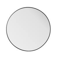 30 inch Round Wall Mounted Bathroom Vanity Mirror with Matte Black ...
