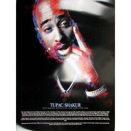 Tupac Shakur Poster with Biography (18x24) - Multi-Color - Bed Bath ...
