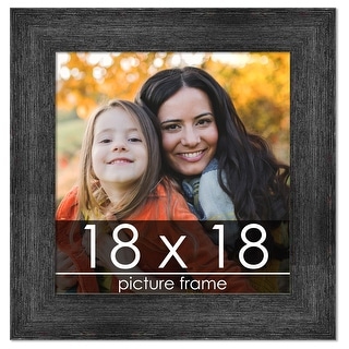 18x18 Distressed/Aged Black Wood Picture Square Frame - Bed Bath ...