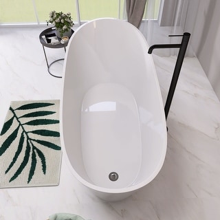 Acrylic Free Standing Tub - Classic Oval Shape Soaking Tub - Bed Bath ...