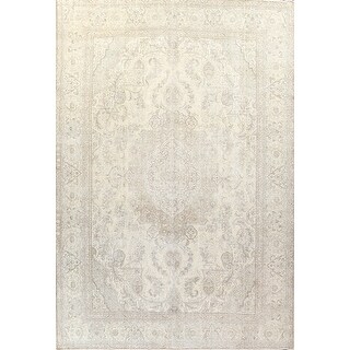 Muted Distressed Tabriz Persian Traditional Area Rug Wool Hand-knotted ...