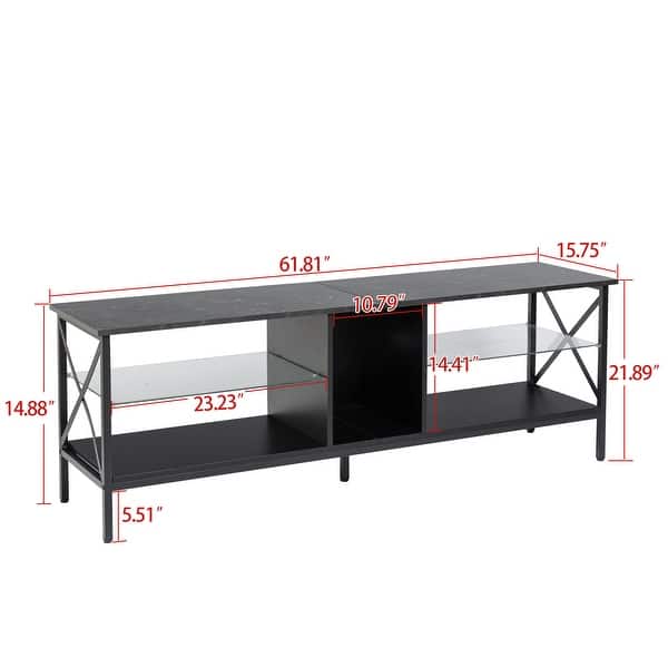 TV stand,Iron TV cabinet,entertainment center, media console, with LED ...