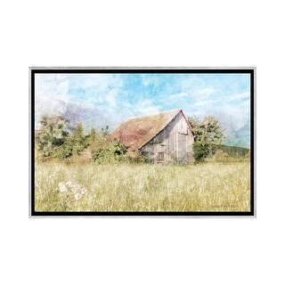 iCanvas "Spring Green Meadow by the Old Barn" by Bluebird Barn Framed ...