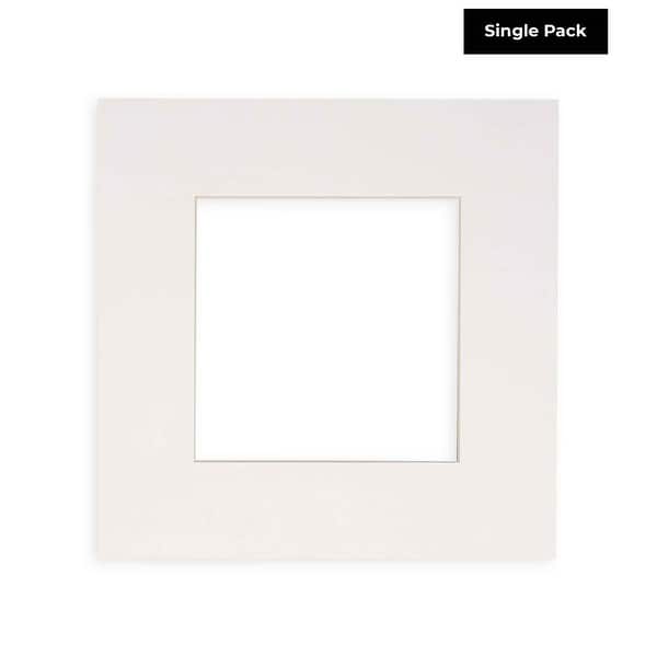 8x8 Mat for 20x20 Frame - Precut Mat Board Acid-Free White 8x8 Photo ...