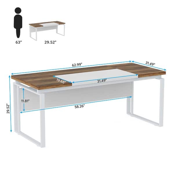 workstation table size