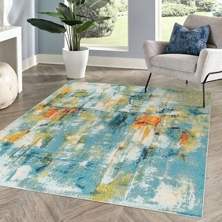 JONATHAN Y Groovy POP Modern Abstract Waterfall Area Rug - Bed Bath ...
