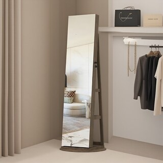 360 Jewelry Armoire, Rotating Full-Length Mirror with Lockable Storage ...