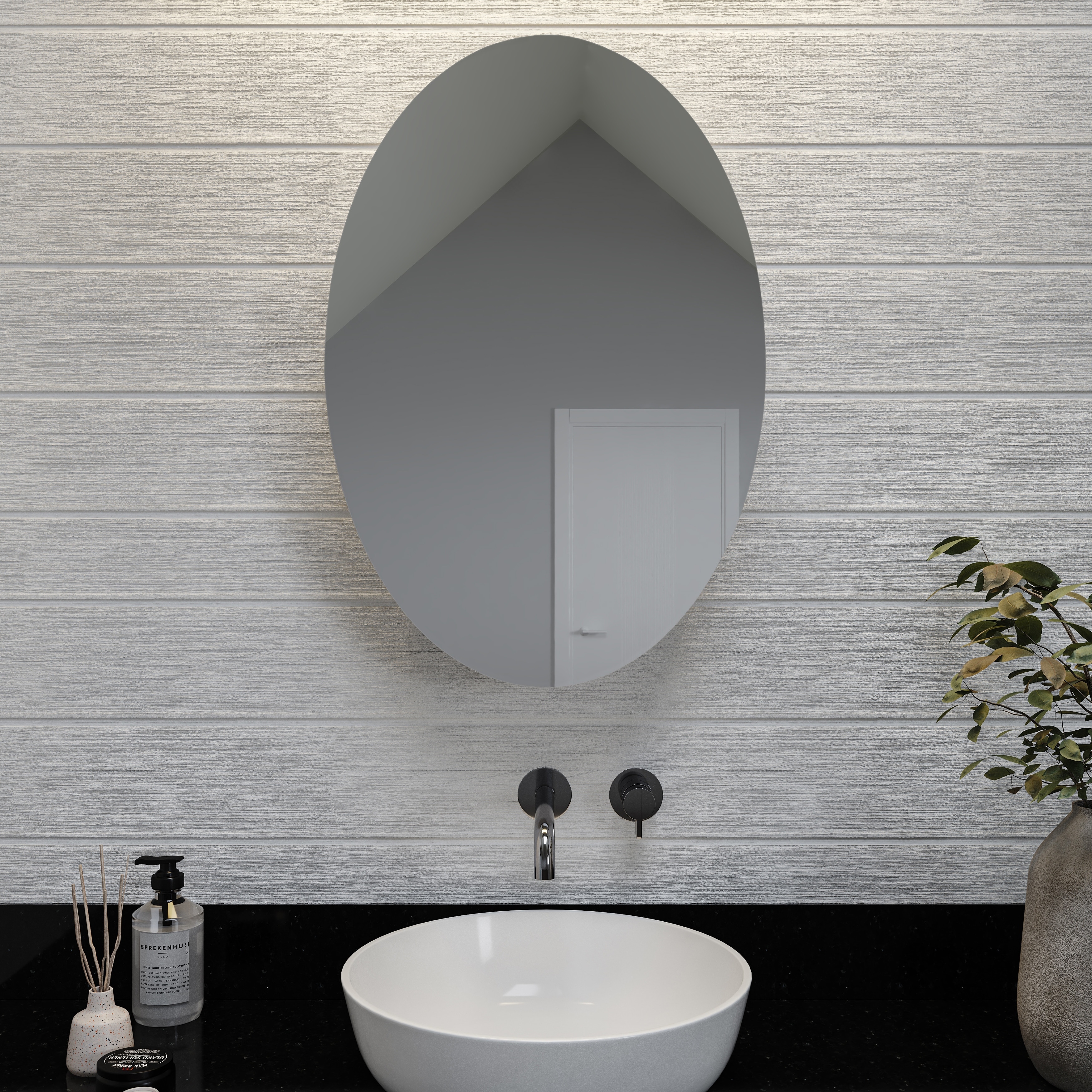 Croydex Davenport Oval Aluminum Medicine Cabinet Easy Install Recessed or Wall Mounted 21W x 31H On Sale Bed Bath Beyond 38345596