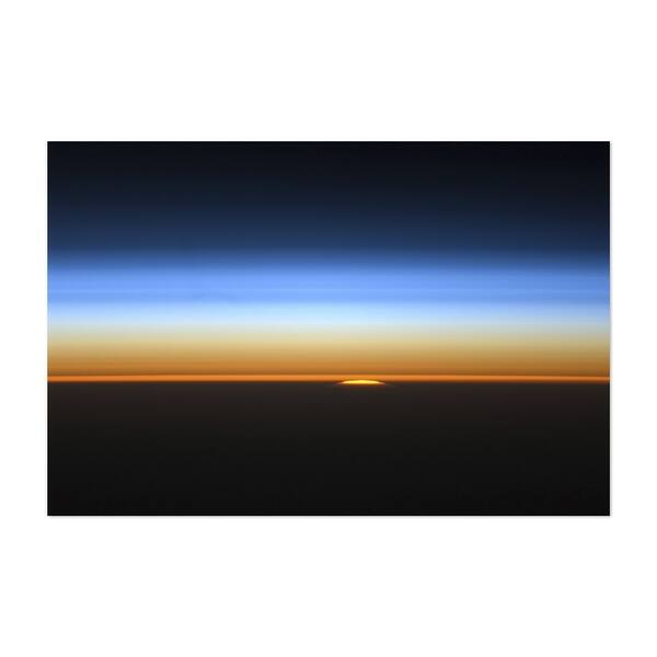View of the sun peeking over the limb of the Earth Art Print/Poster ...