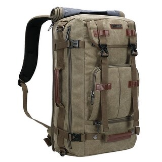 Canvas Backpack Vintage Travel Backpack Large Laptop Bags Convertible ...