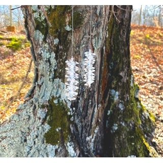 English Garden Stainless Steel and Crystal Hanging Icicles Sun-catchers ...