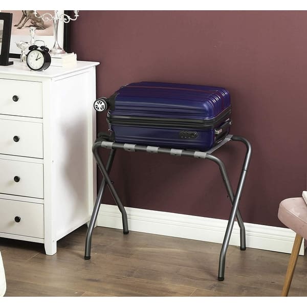 SONGMICS Metal Folding Luggage Rack, Gray - Bed Bath & Beyond - 36724704