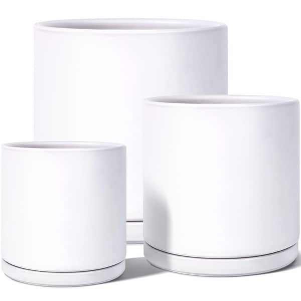 Plant Pots Set Ceramic Planter Plants Flowers 6 Inch 8 Inch and 10 Inch ...