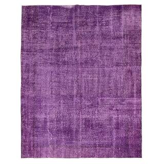 ECARPETGALLERY Hand-knotted Color Transition Purple Wool Rug - 6'4 x 8 ...