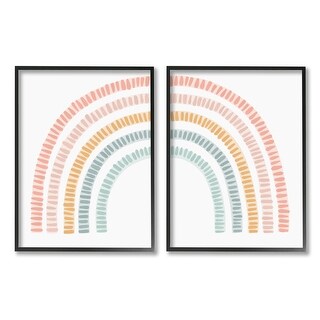 Stupell Patterned Rainbow Arches 2 Piece Framed Giclee Art Set Design ...