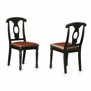 Set of 2 38" Faux Leather Dining Chairs Black - 21x38 - Bed Bath ...