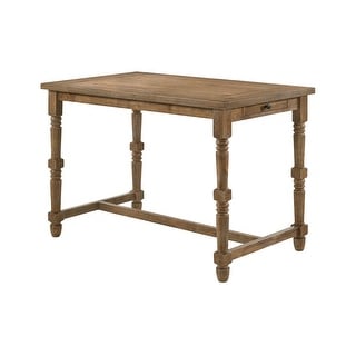 ACME Farsiris Counter Height Table in Weathered Oak - Bed Bath & Beyond ...