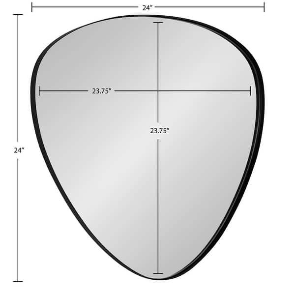 Kate and Laurel Rollo Framed Triangle Mirror - 24x24 - Bed Bath ...