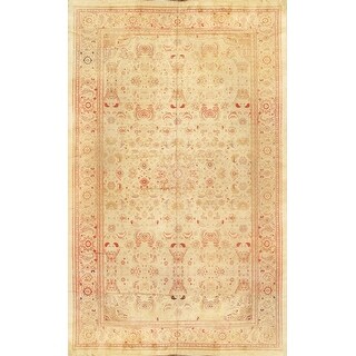 Pasargad Antique Amritsar Hand-Knotted Beige Wool Rug (12' 0" X 19' 7 ...