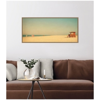 Kate and Laurel Lido Revisited Panel by Alicia Bock Framed Canvas Wall ...