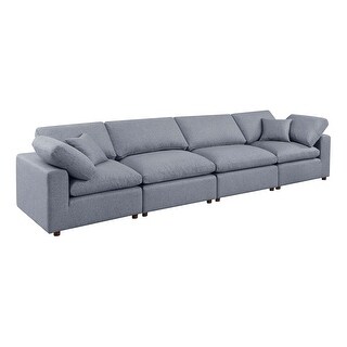 Individual Modular Sofa Modern Straight Row Sectional Sofa Linen Lounge ...