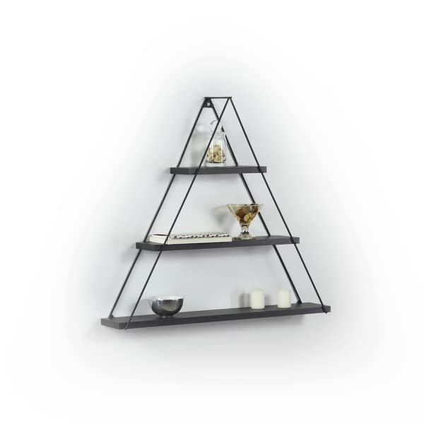 triangular floating shelves