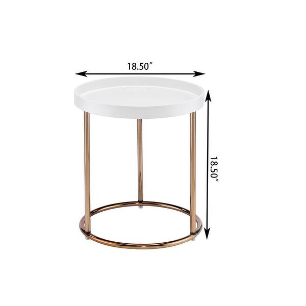 Lipped Edge Side Table with Copper Legs - Bed Bath & Beyond - 38245203