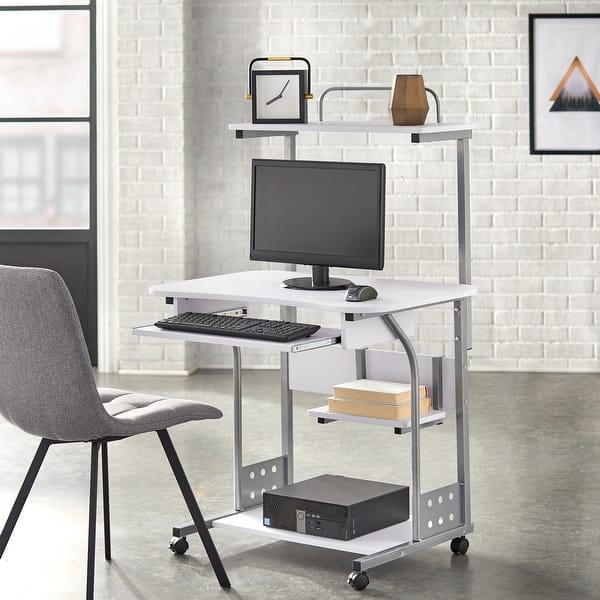 Buylateral Mobile Computer Tower Desk with Storage - Bed Bath & Beyond ...